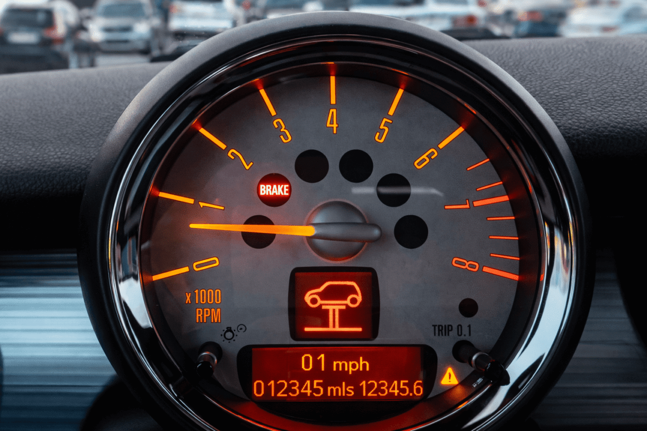 Voyant Mini Cooper Voiture Sur Pont